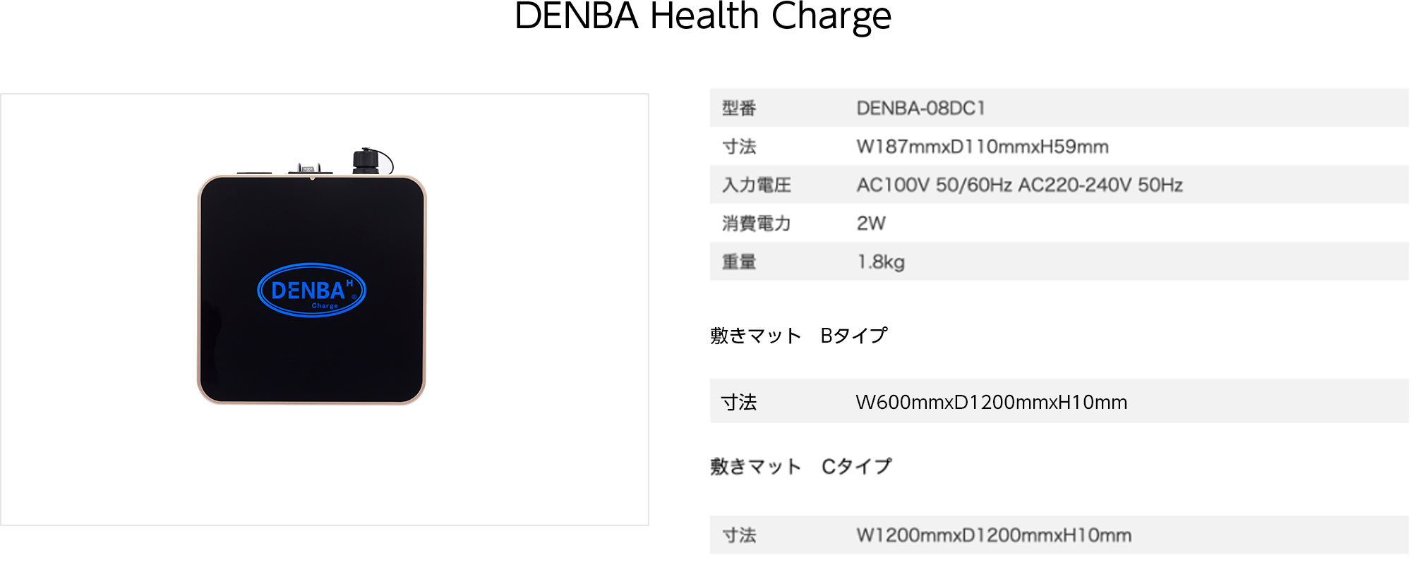 DENBA HEALTH(デンバヘルス)世界45カで特許を取得。広範囲360度が電位空間 | ㈱神戸メディケア